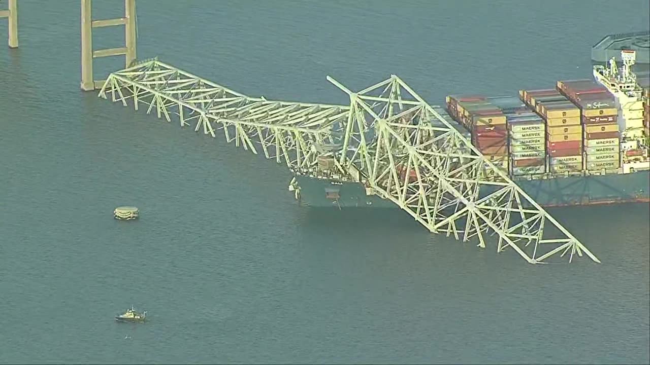 Daytime aerials show collapsed Baltimore bridge | FOX 13 Tampa Bay