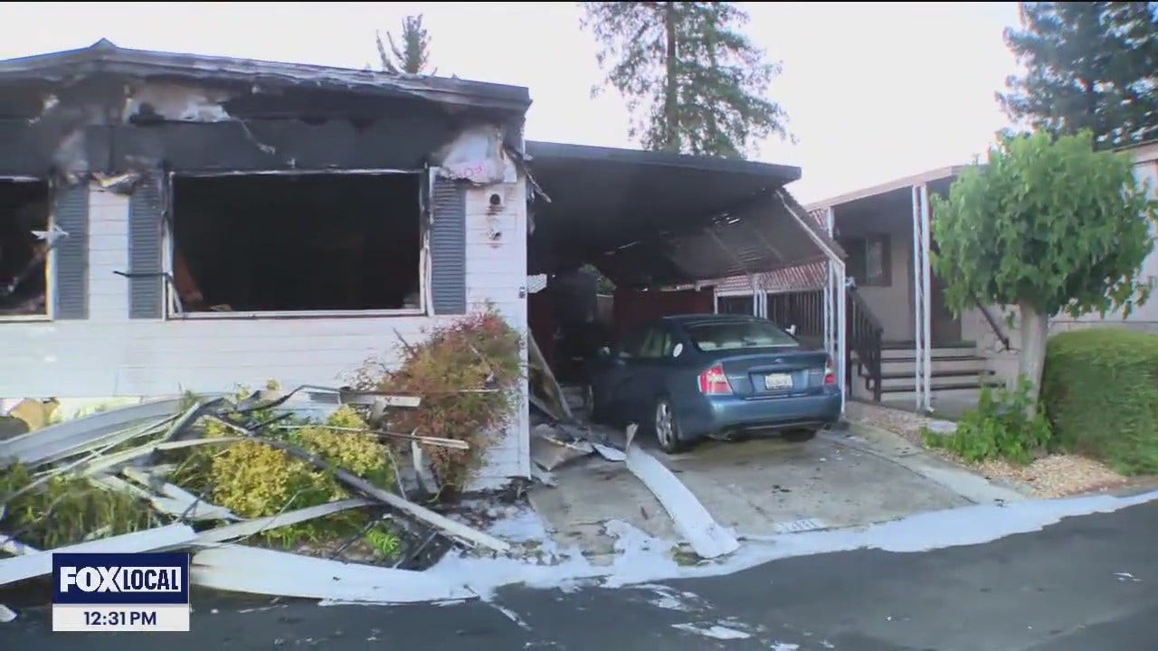Pleasanton mobile home park fire: Husband dies, wife escapes | KTVU FOX 2