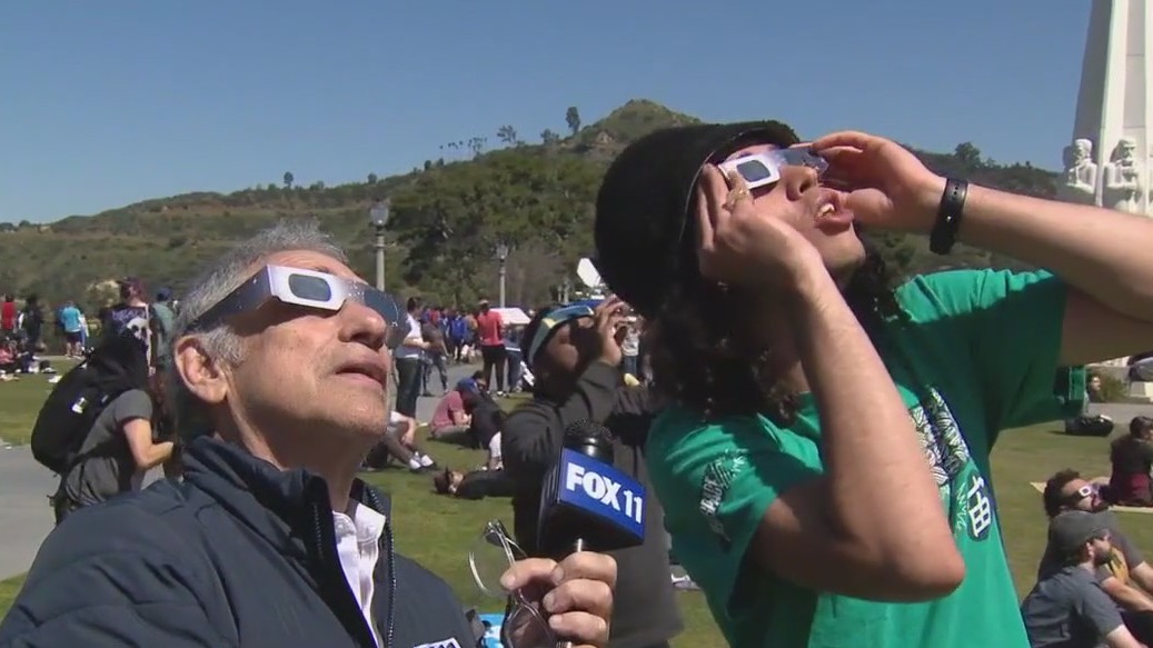 Enjoying the solar eclipse from Griffith Park | FOX 11 Los Angeles