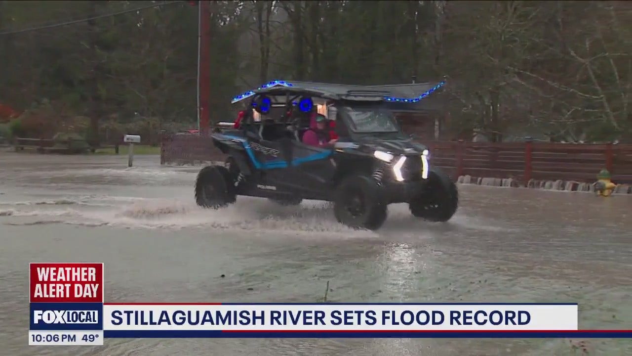 Stillaguamish River sets flood record | FOX 13 Seattle