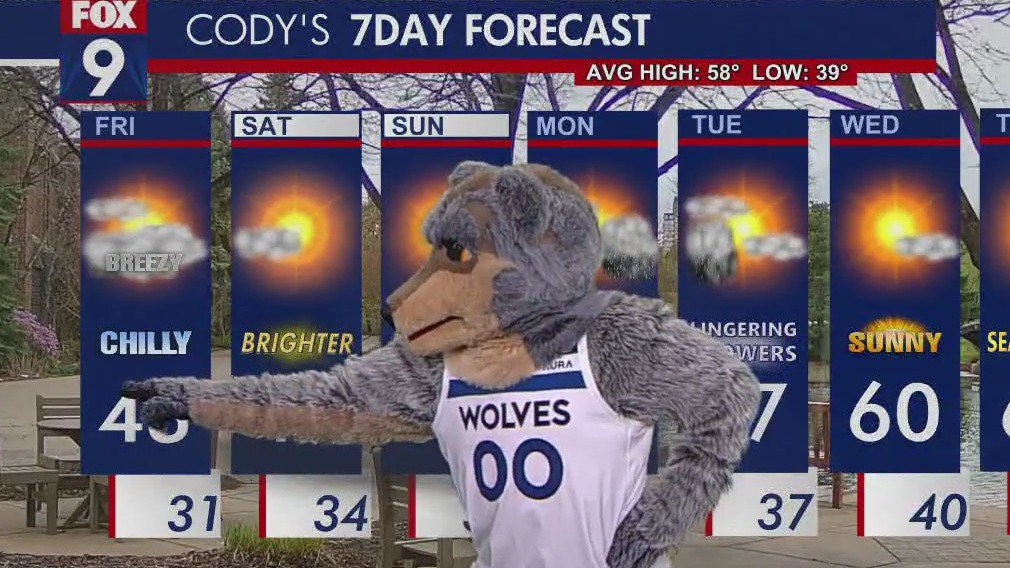Crunch helps Cody Matz with the forecast | FOX 9 Minneapolis-St. Paul