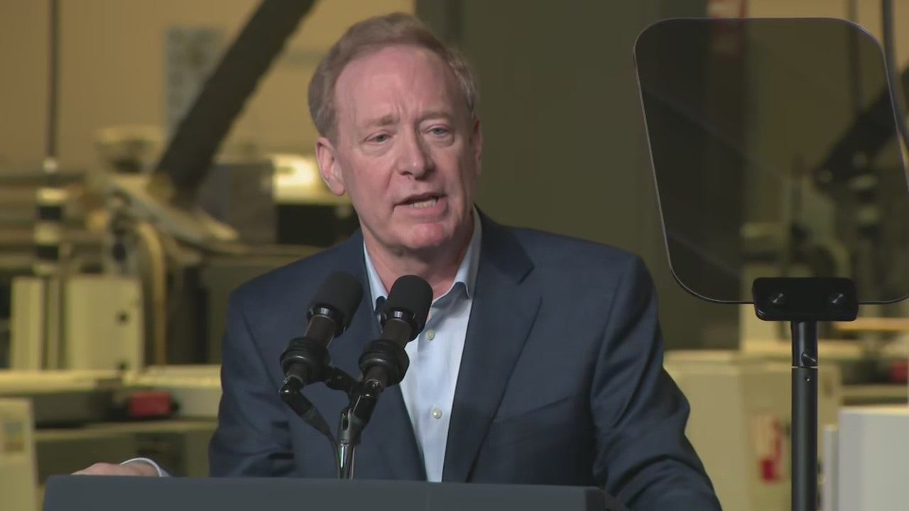 Brad Smith, President of Microsoft, speaks in Sturtevant | FOX6 Milwaukee