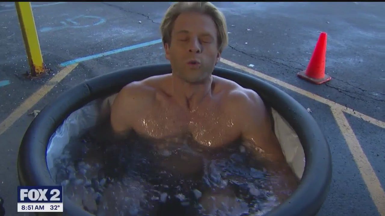 Alan Longstreet takes the polar plunge for Special Olympics Michigan ...