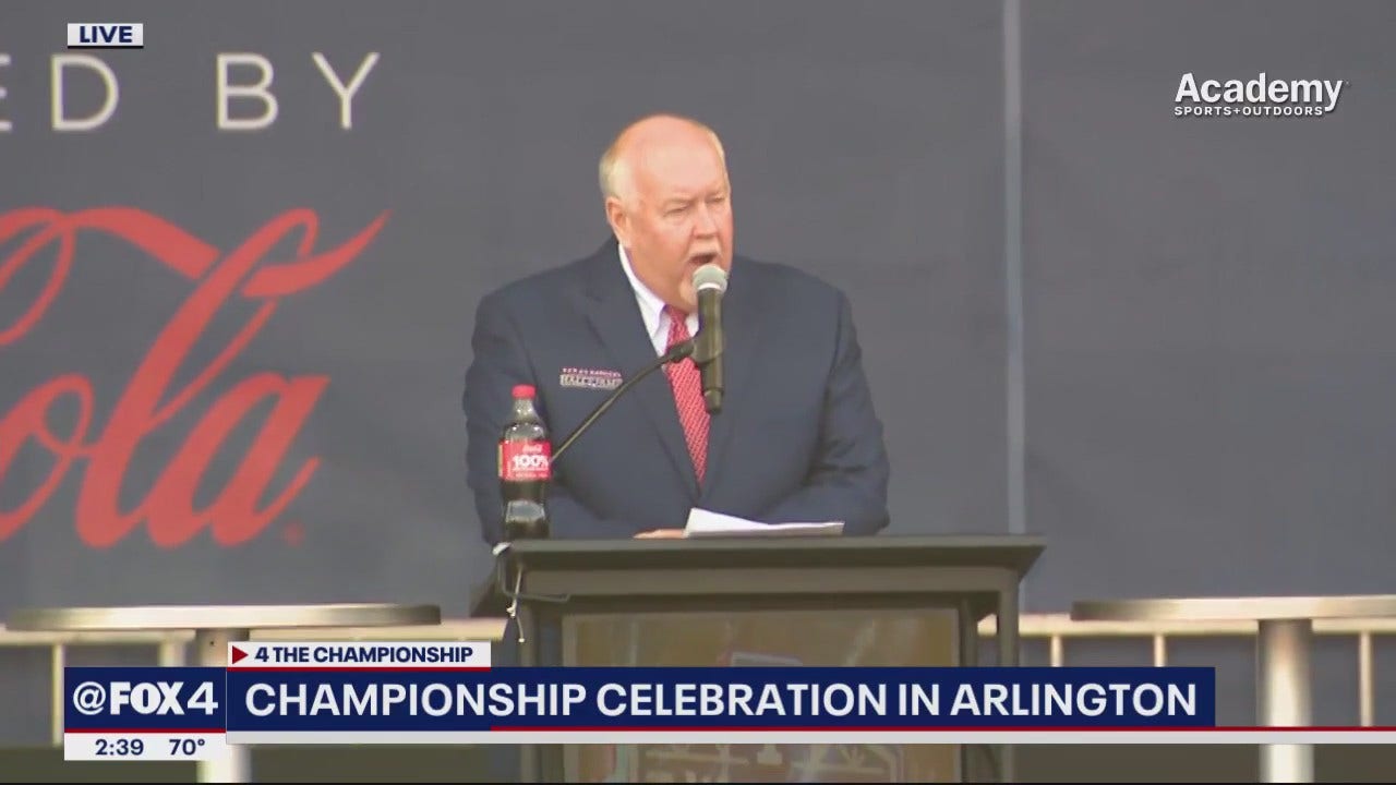 Chuck Morgan introduces the World Champion Rangers | FOX 4 Dallas-Fort ...