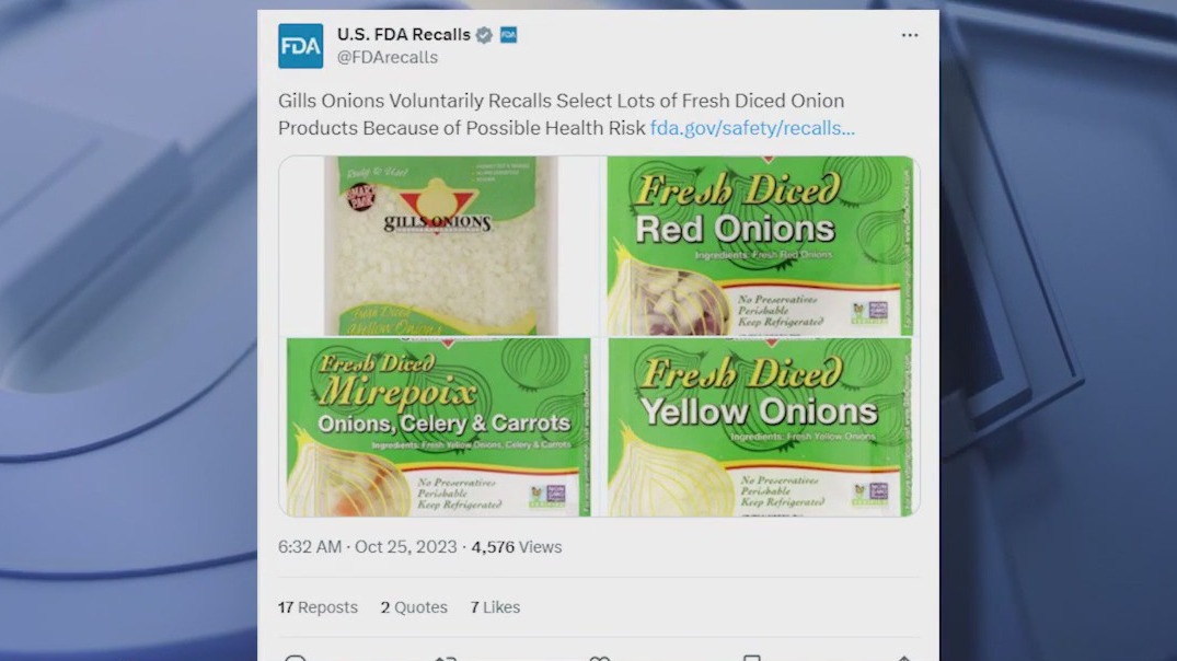 Salmonella outbreak linked to recalled onions | FOX 10 Phoenix