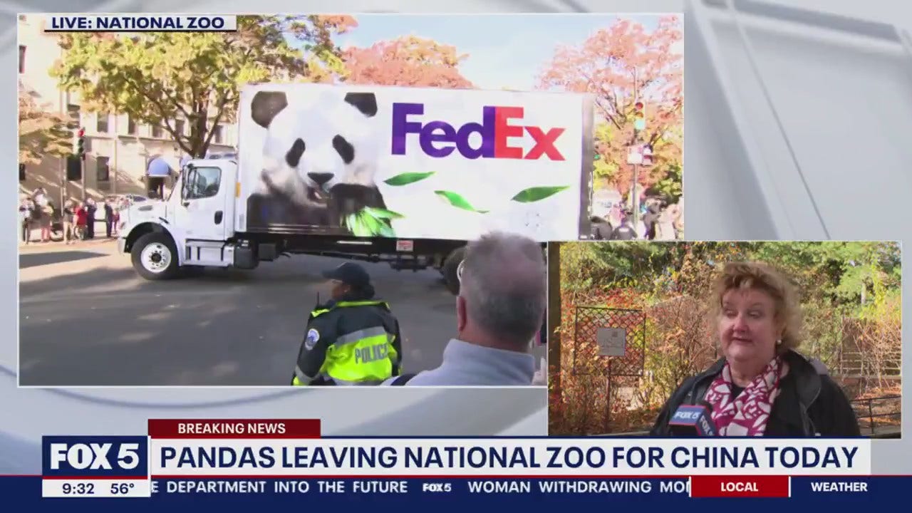 FedEx trucks carry DC’s giant pandas from the National Zoo to Dulles ...