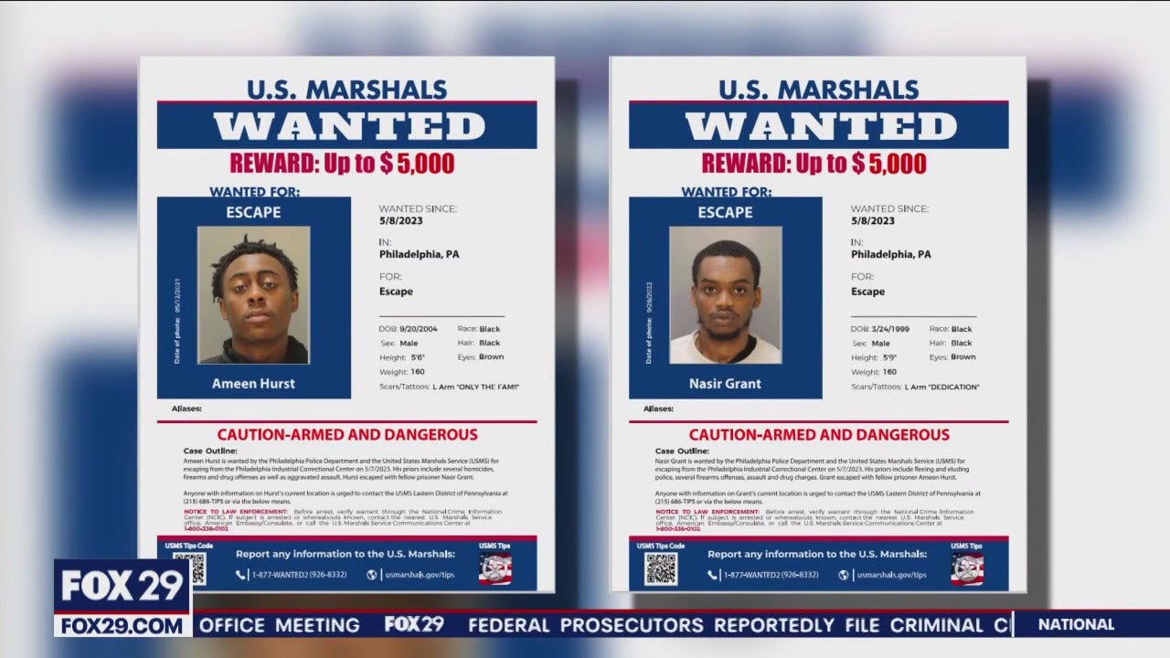 Manhunt Underway For 2 Inmates That Escaped Philadelphia Prison