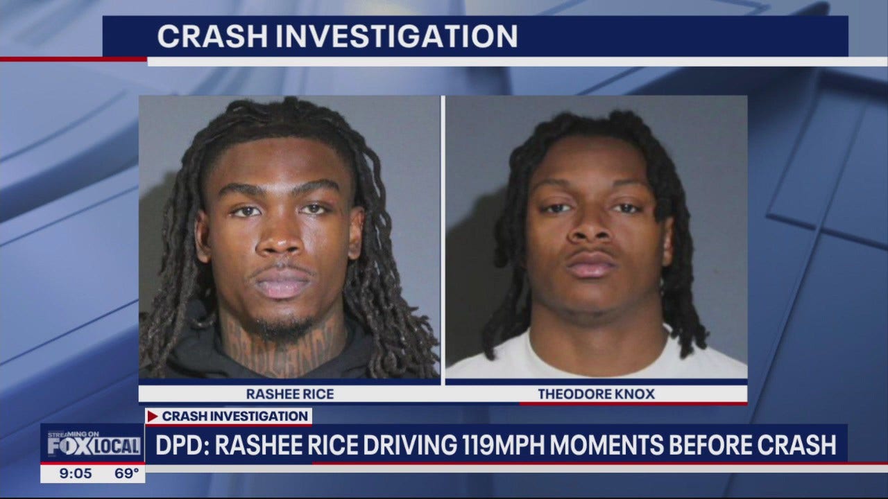 Rashee Rice was driving 119 mph before crash: report | FOX 4 Dallas ...