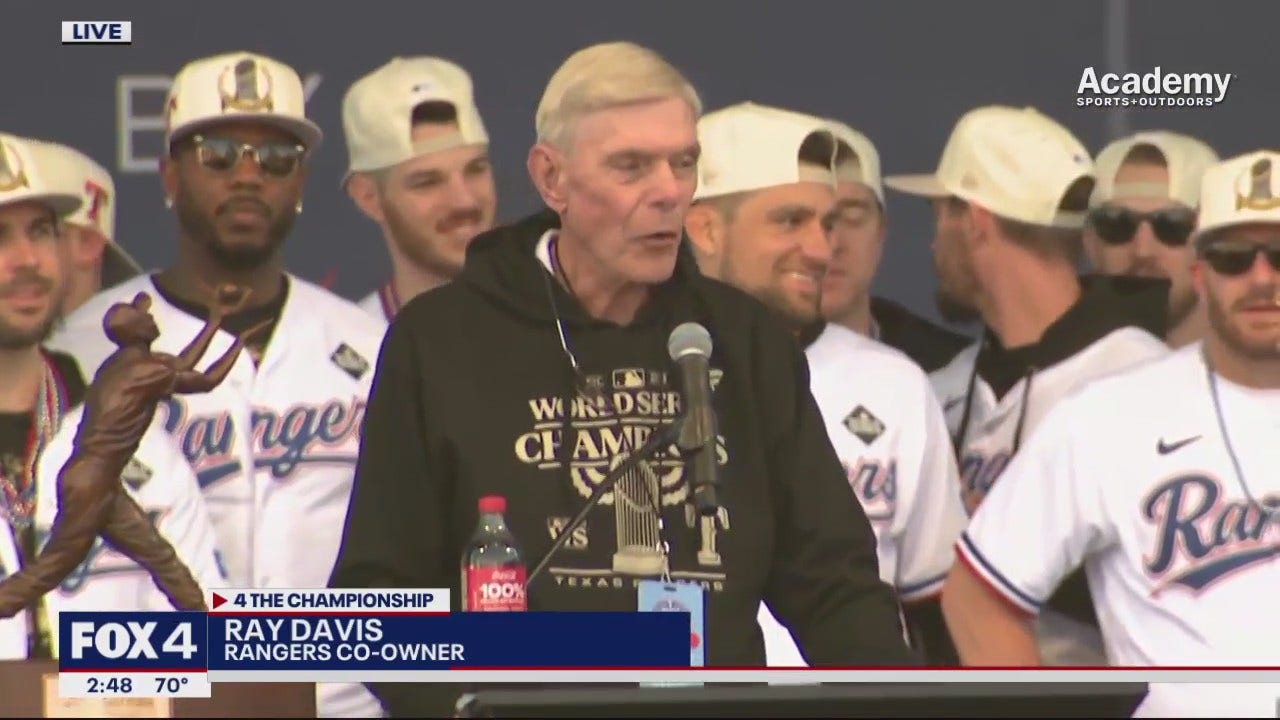 Texas Rangers owner Ray Davis at championship parade | FOX 4 Dallas ...