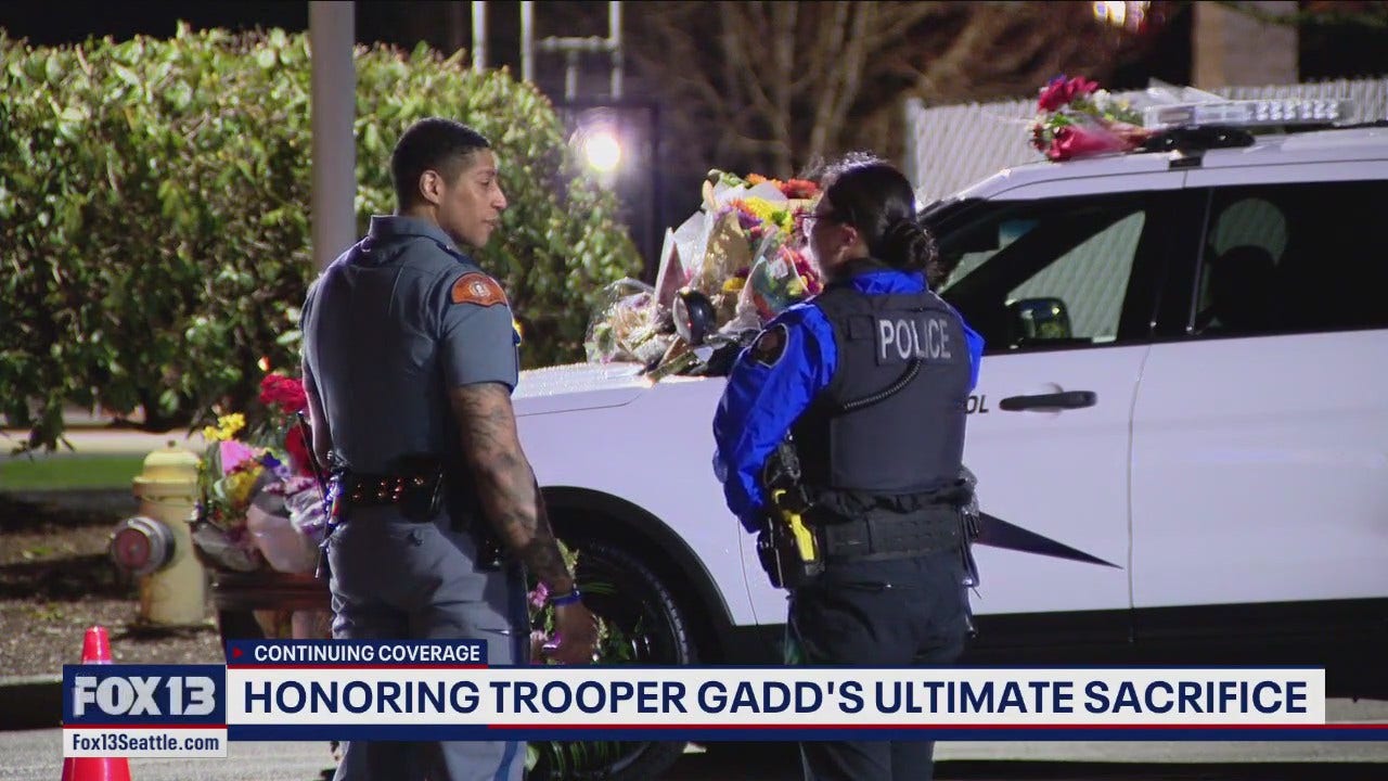 WSP honors fallen trooper, hit and killed in Marysville | FOX 13 Seattle
