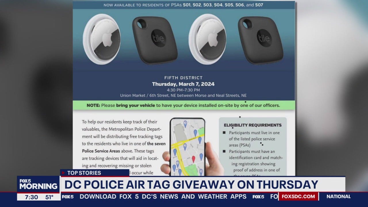 DC police hold AirTag giveaway to help residents track missing or ...