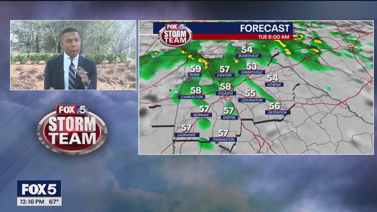 Monday midday weather forecast | FOX 5 Atlanta