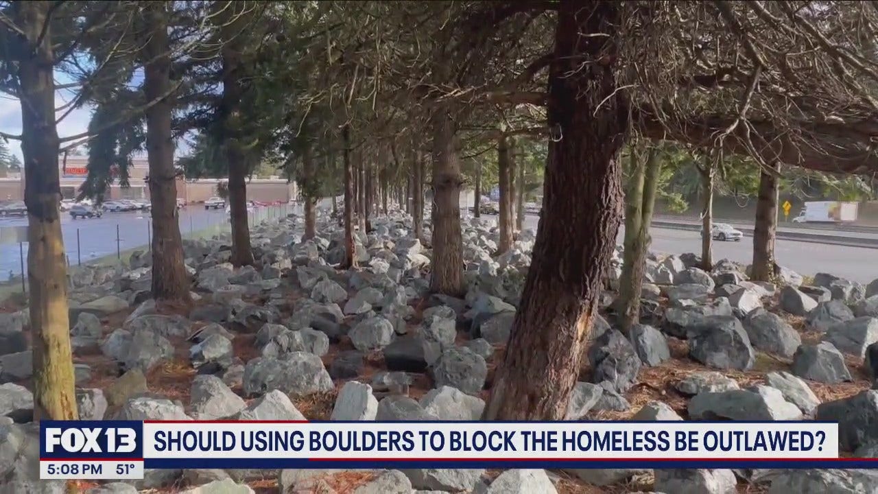 ‘Anti-homeless’ rocks in Washington: Should they be outlawed? | FOX 13 ...