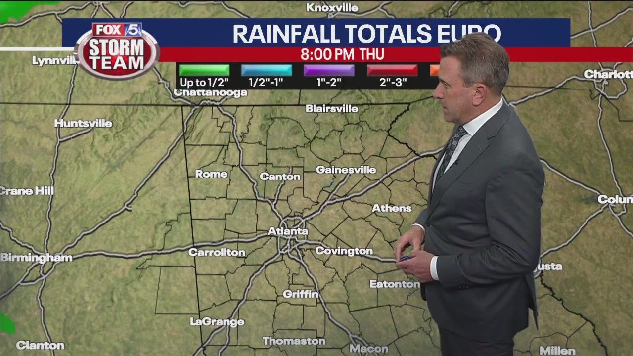 Rainfall totals expected over the weekend | FOX 5 Atlanta