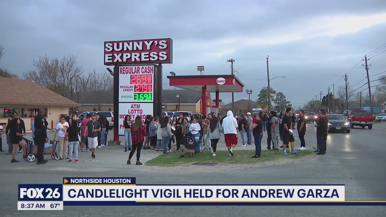 Candlelight vigil held for Andrew Garza | FOX 26 Houston