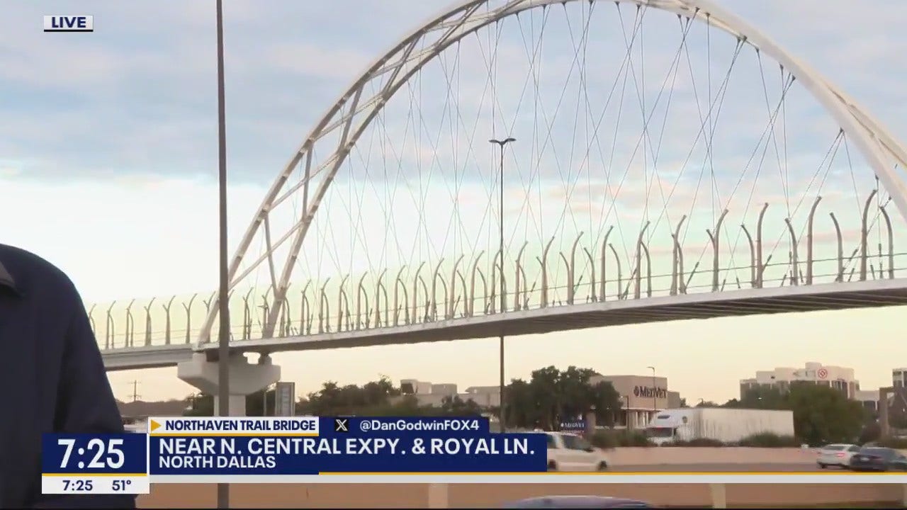 New pedestrian bridge opens over Central Expressway | FOX 4 Dallas-Fort ...