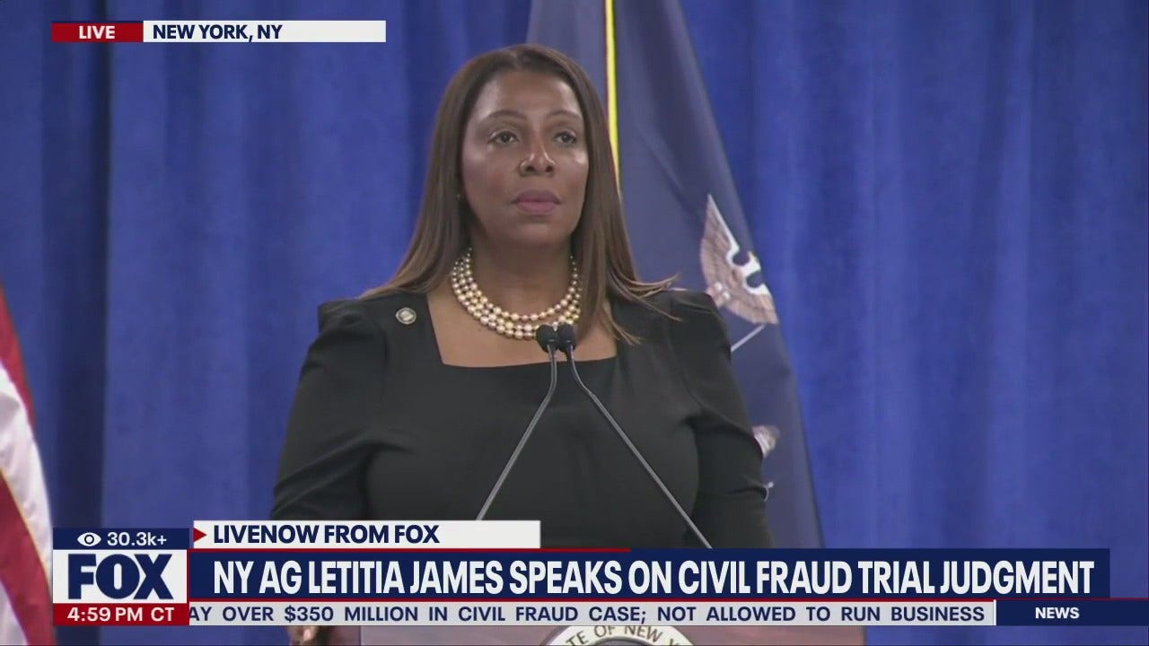 Trump civil fraud verdict: NY AG Letitia James speaks | LiveNOW from FOX