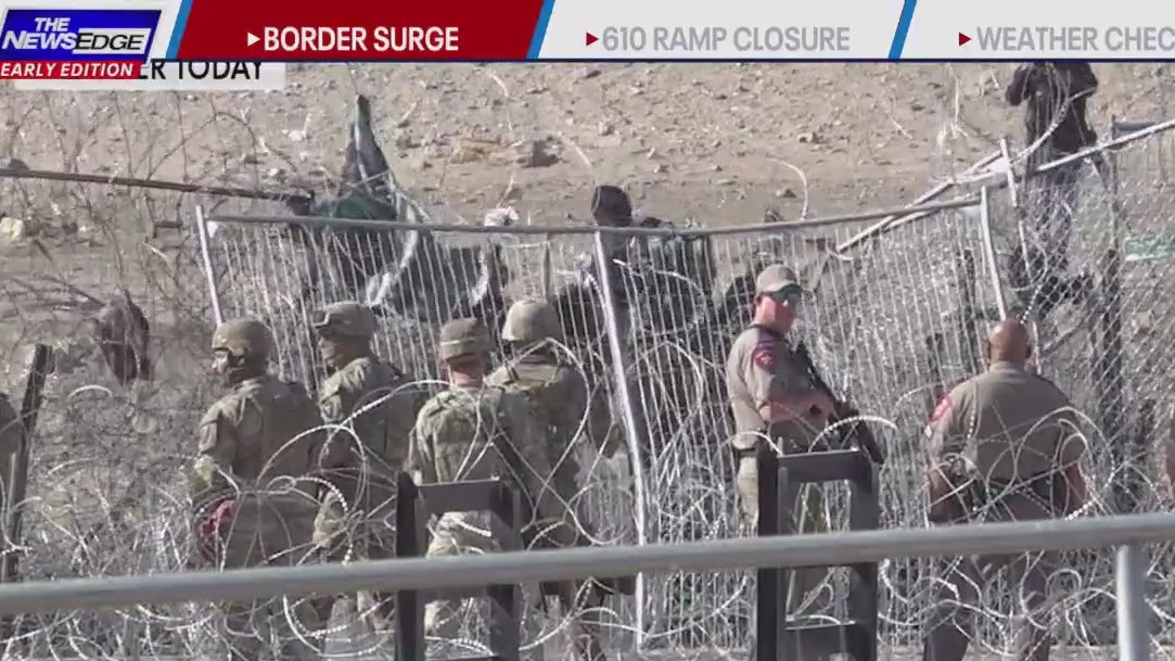 Border surge heats up, migrants rushed guardsmen | FOX 26 Houston