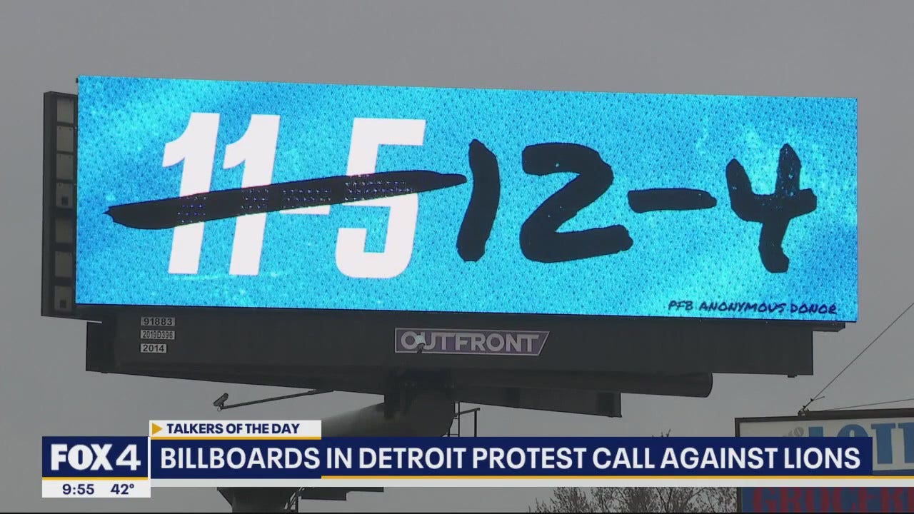 Talkers: Detroit billboard claims Lions beat Cowboys | FOX 4 Dallas ...