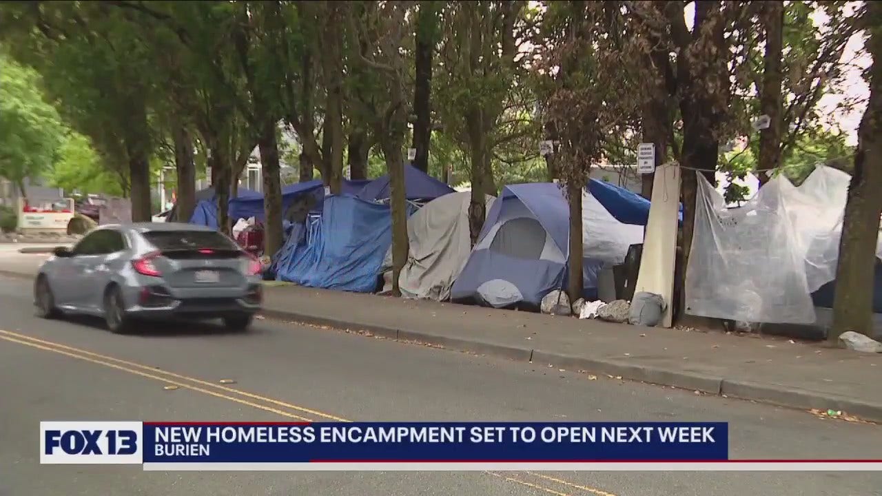 New homeless encampment set to open next week in Burien | FOX 13 Seattle