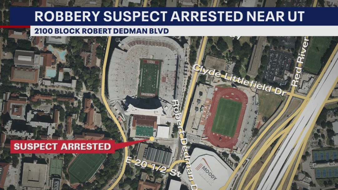 Robbery suspect arrested near UT | FOX 7 Austin