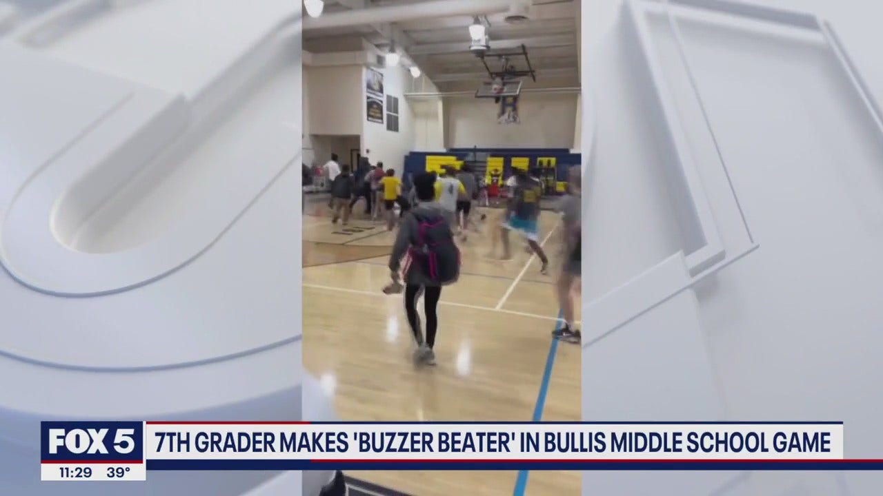 Bullis middle schooler sinks half-court buzzer beater | FOX 5 DC