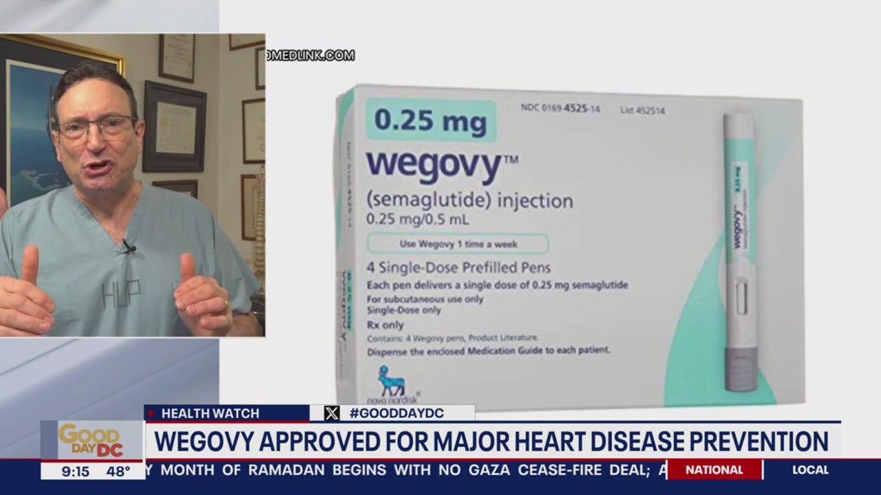 Health Watch: Wegovy approved for major heart disease prevention | FOX 5 DC