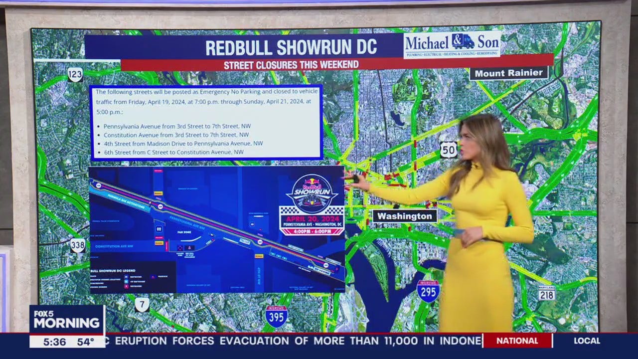 DC Red Bull Showrun road closures | FOX 5 DC