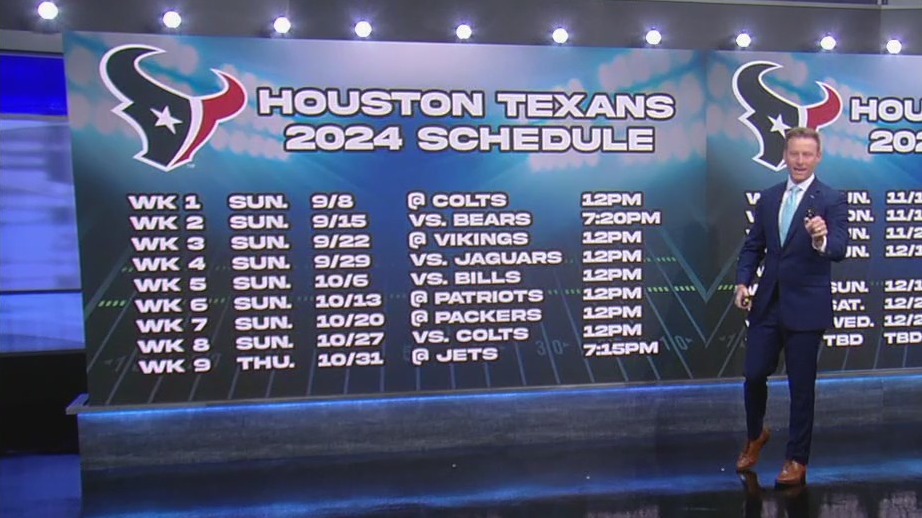 Houston Texans 2024 schedule revealed | FOX 26 Houston