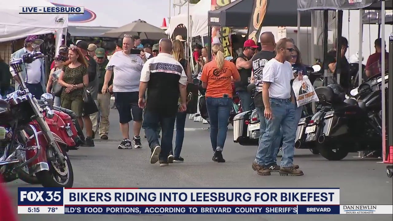 Bikers Riding Into Leesburg For Bikefest Fox 35 Orlando