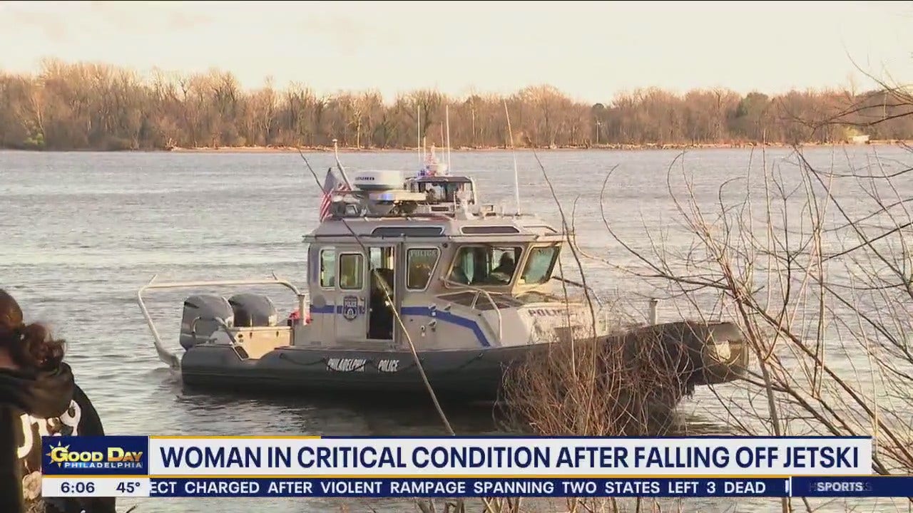 Woman in critical condition after falling off jet ski in Delaware River ...