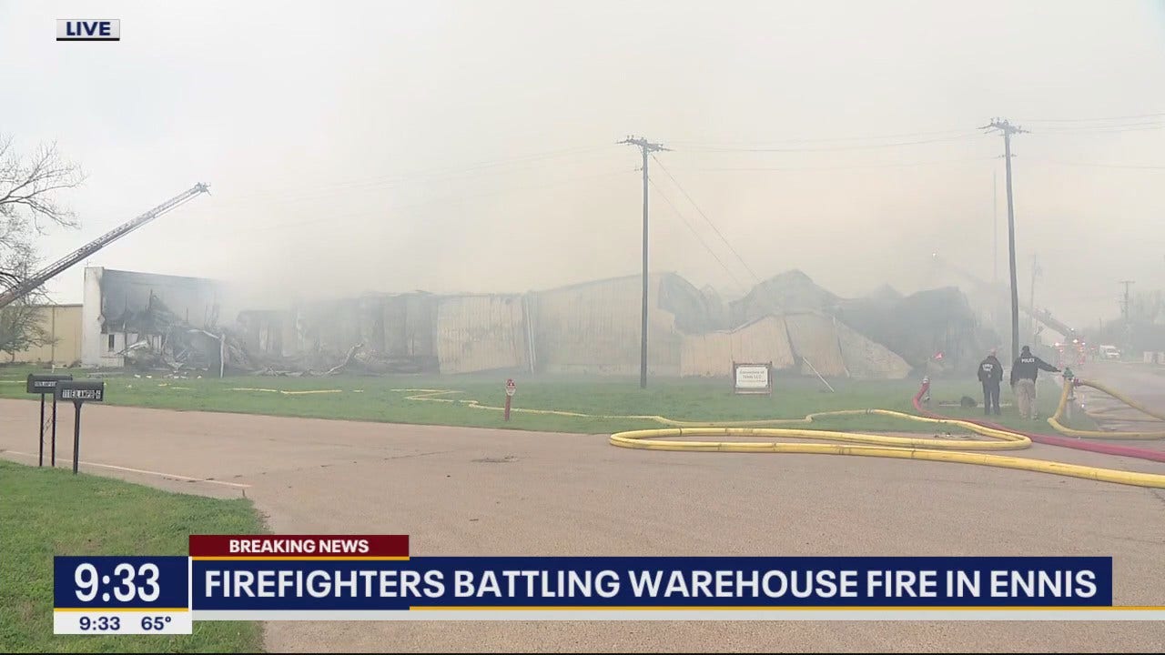 Ennis warehouse destroyed by early morning fire | FOX 4 Dallas-Fort Worth