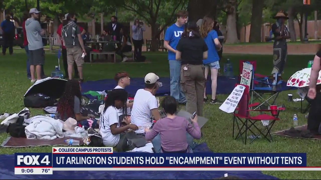 UT Arlington protesters set up "encampment" | FOX 4 Dallas-Fort Worth