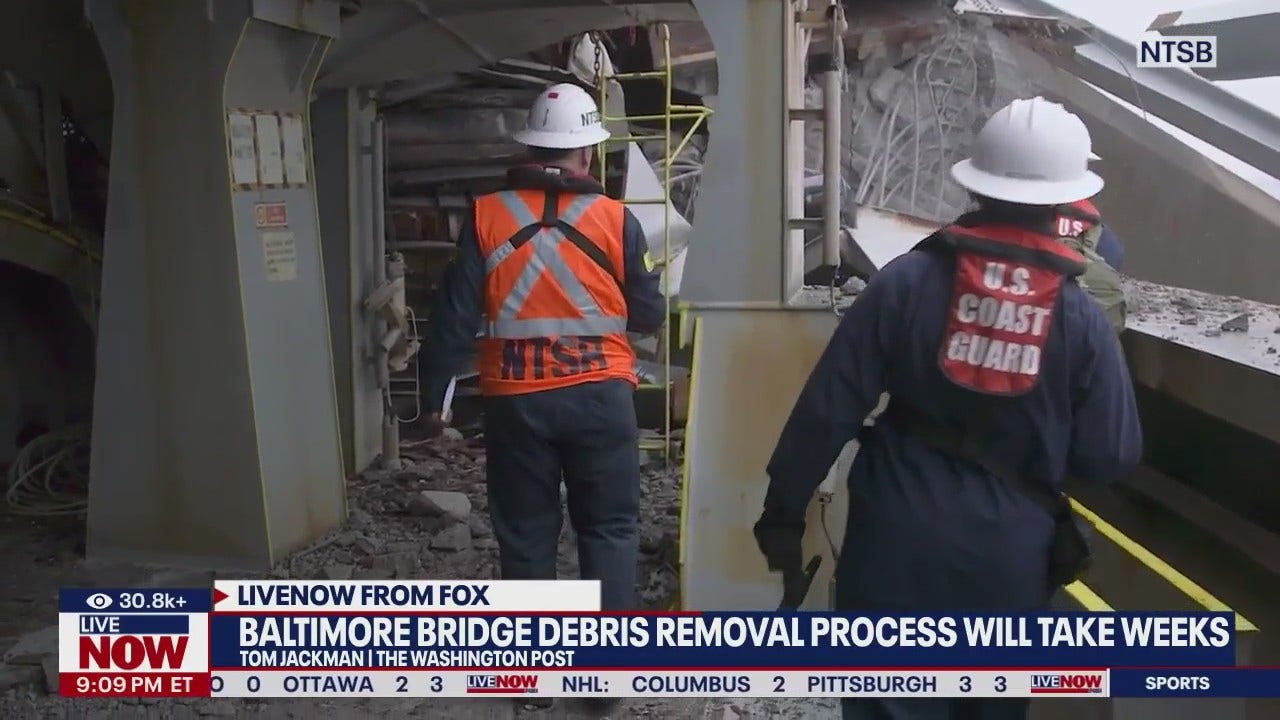 Baltimore bridge collapse clean up could take weeks | LiveNOW from FOX