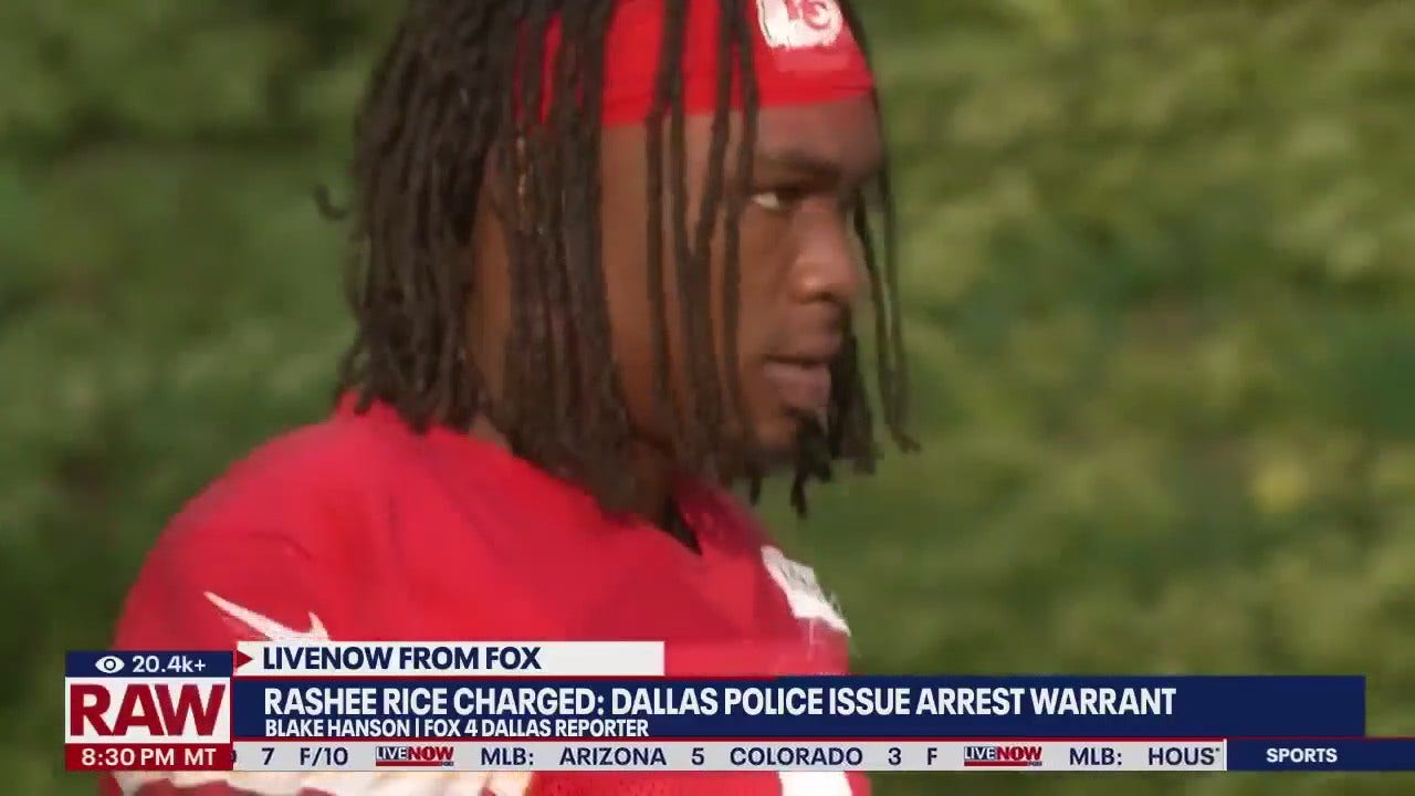 Arrest warrant issued for Chiefs' Rice in Dallas | LiveNOW from FOX