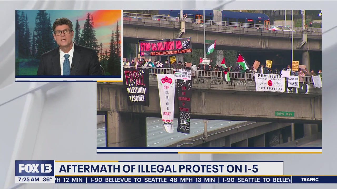 WSP explains why it took 5 hours to clear massive protest on I-5 | FOX ...