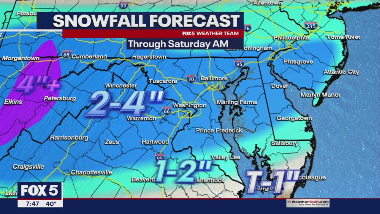 Is it going to snow? How much to expect this weekend in DC, Maryland ...