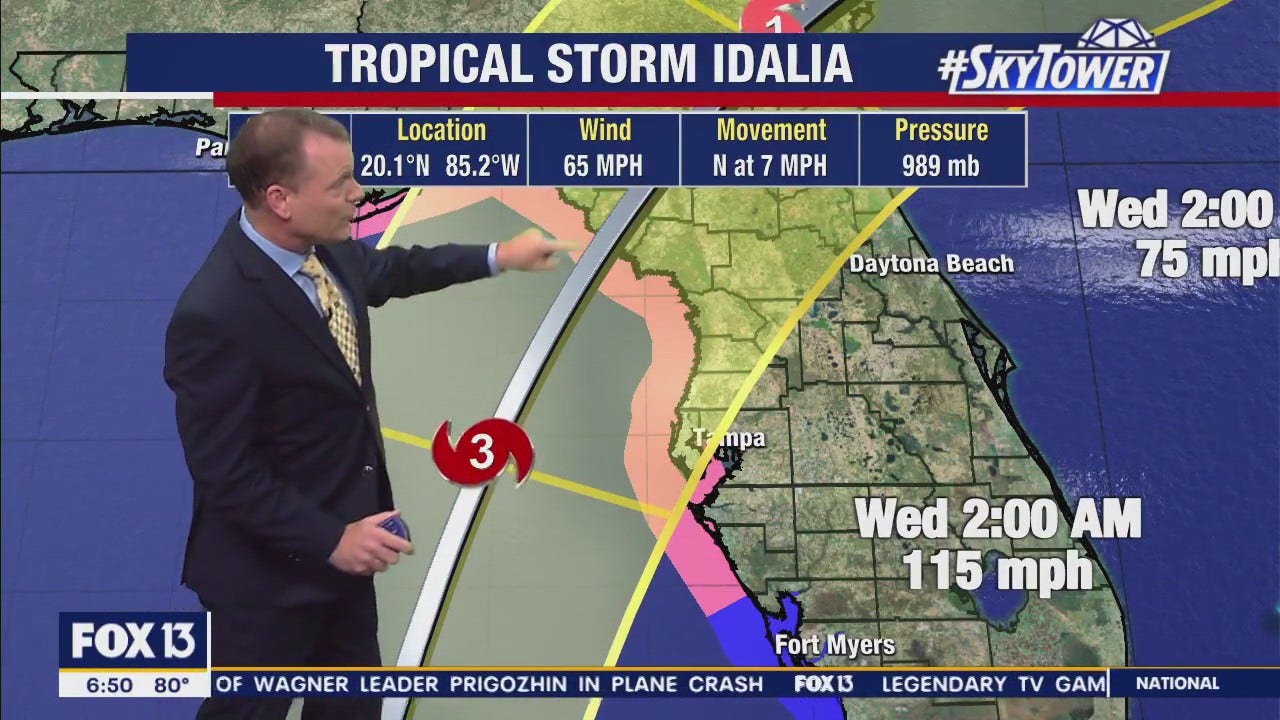 Tropical Storm Idalia Forecast Monday Morning Fox 13 Tampa Bay
