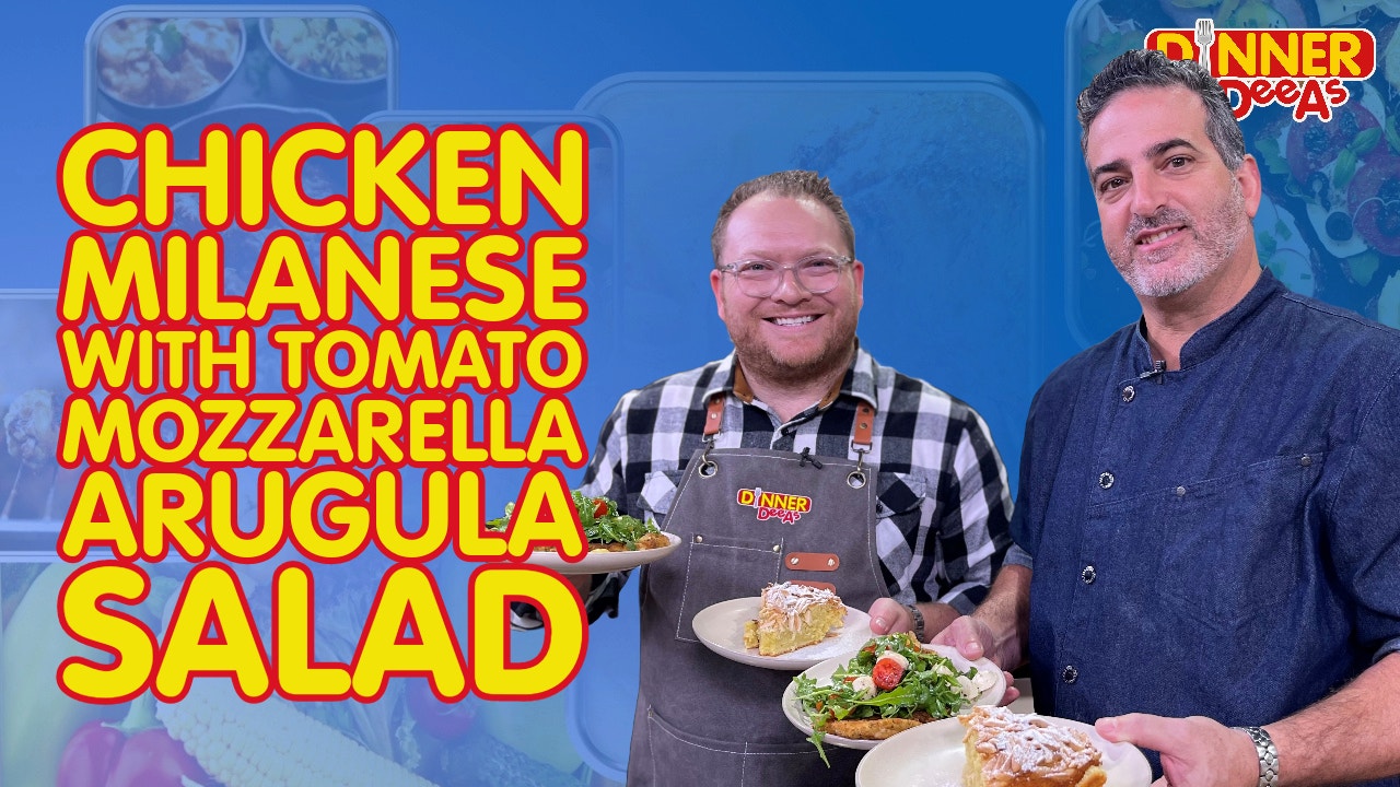 Dinner DeeAs: Chicken Milanese with Tomato Mozzarella Arugula Salad ...