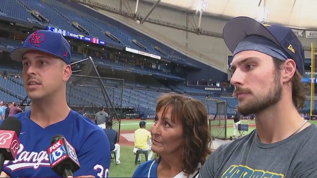 Lowe brothers set for showdown between Rangers and Rays | FOX 13 Tampa Bay