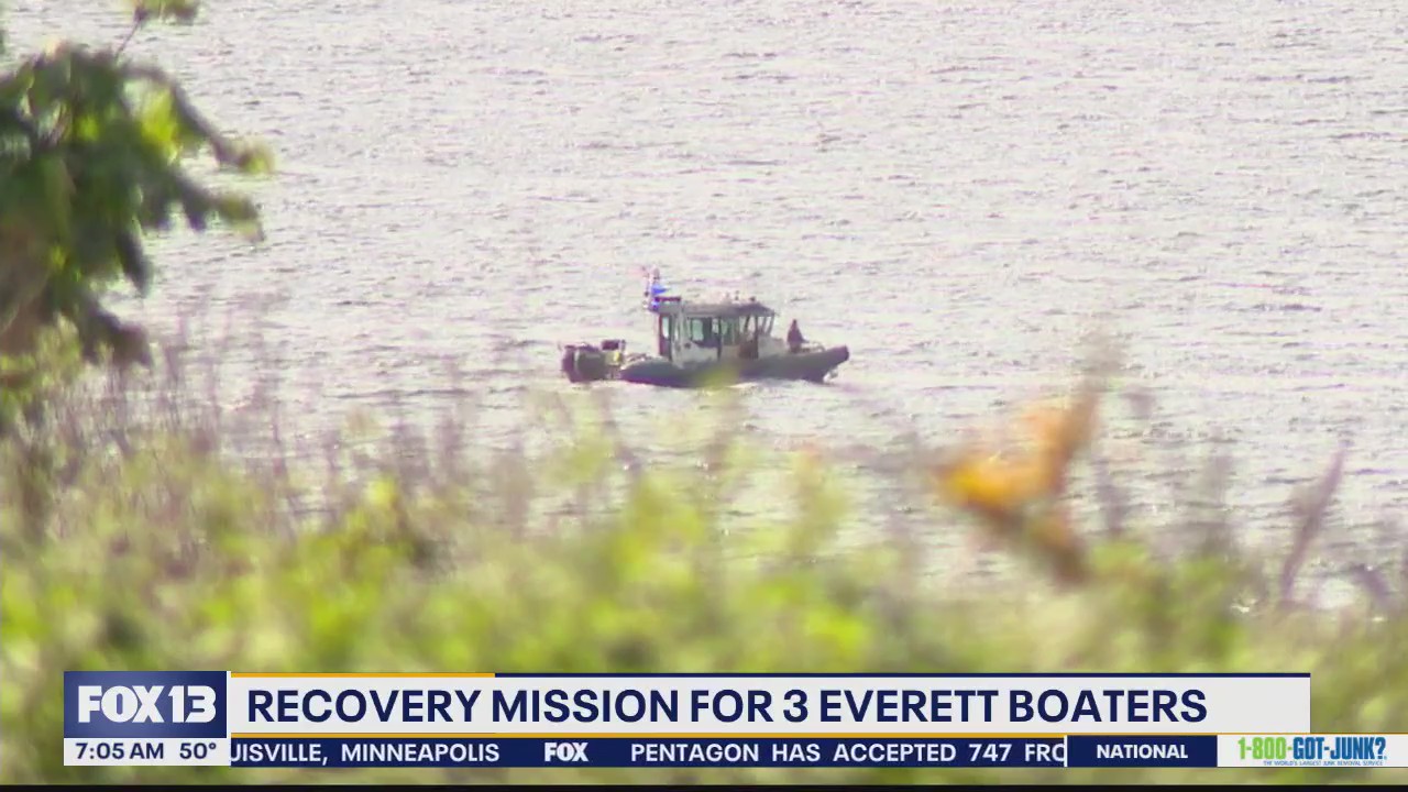 Recovery mission for 3 Everett, WA, boaters | FOX 13 Seattle