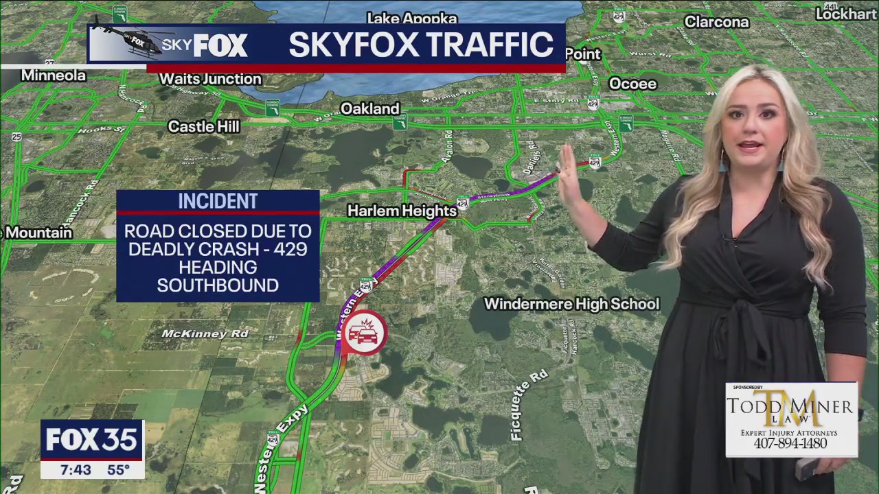 Traffic Alert: Section of SR-429 shut down due to deadly crash | FOX 35 ...