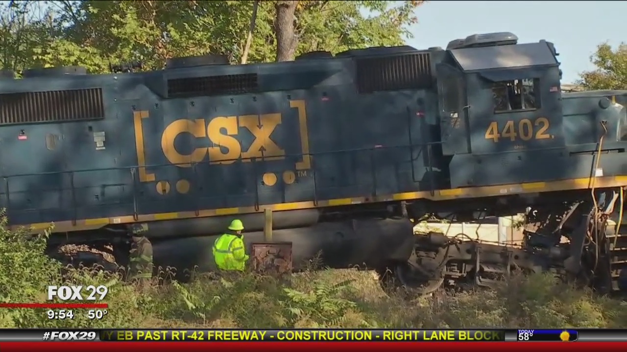 CSX trains collide in Delaware County | FOX 29 Philadelphia