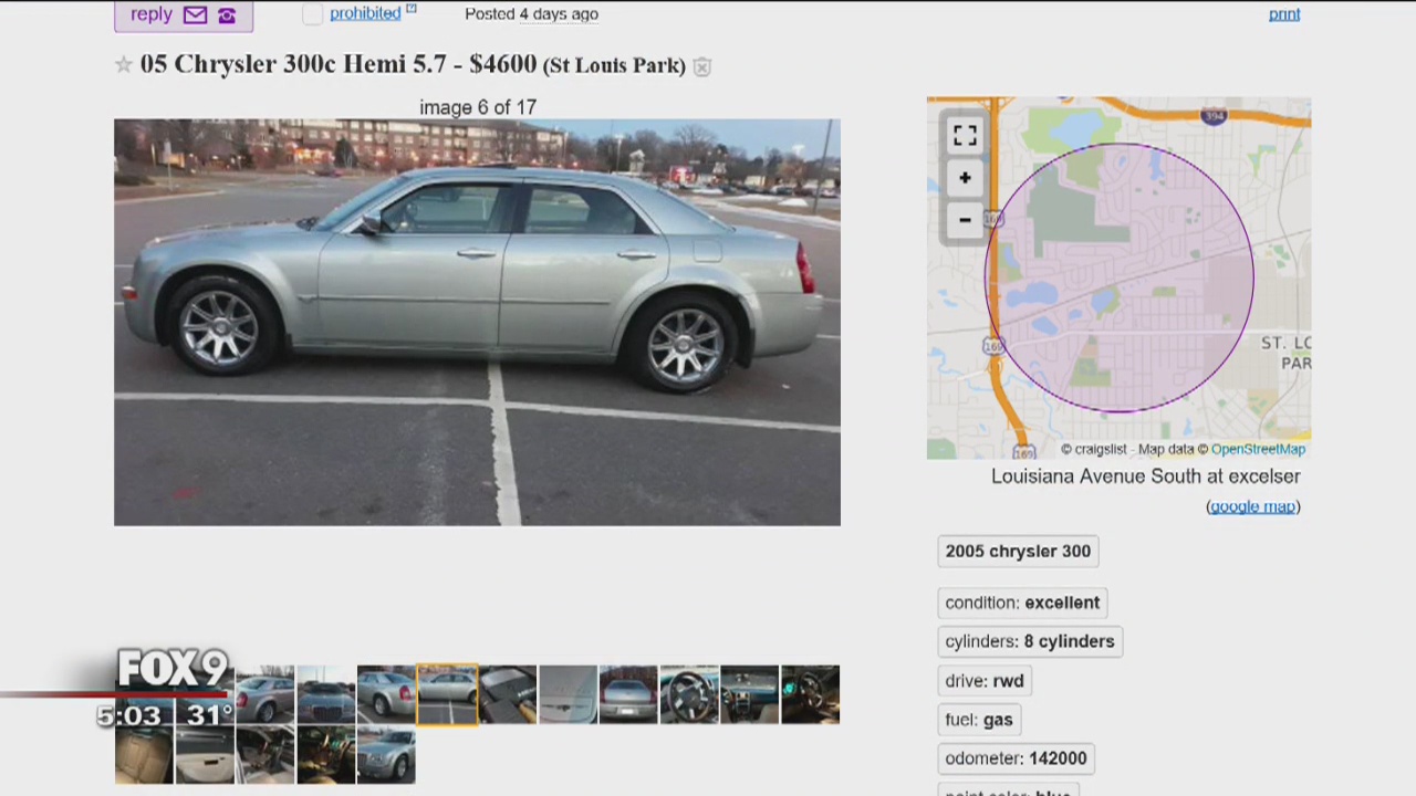 Craigslist seller's car stolen after couple takes test drive | FOX 9 ...