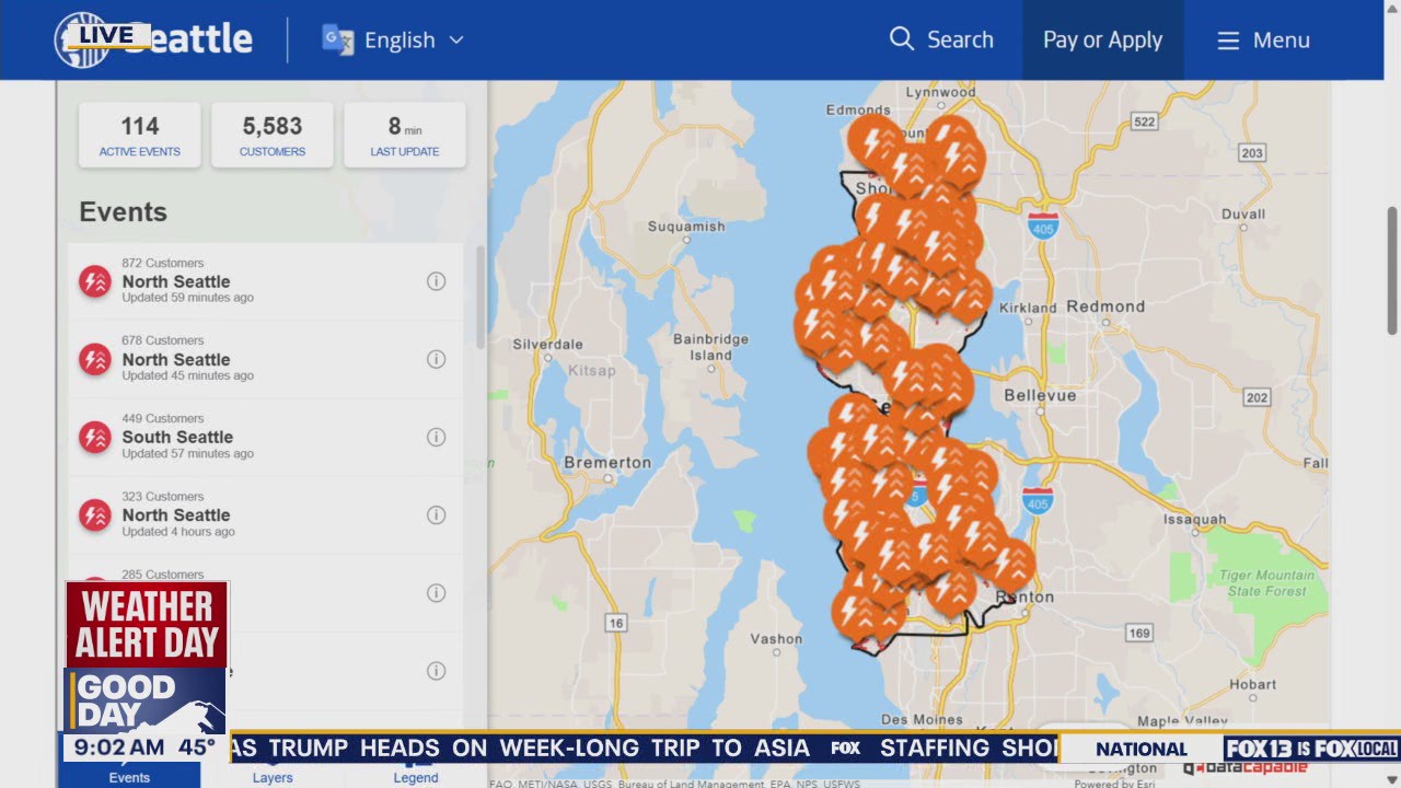 Tracking post-storm power outages with Seattle City Light | FOX 13 Seattle