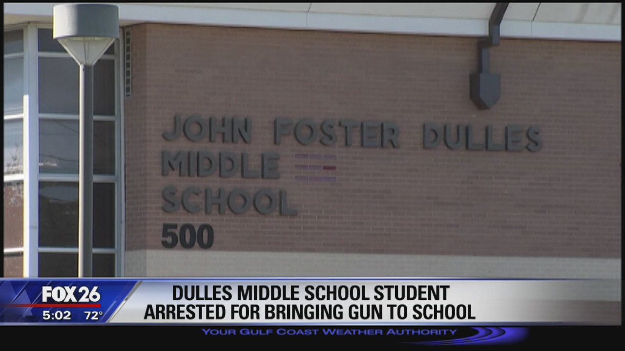 Dulles Middle School student arrested for bringing gun to school | FOX ...