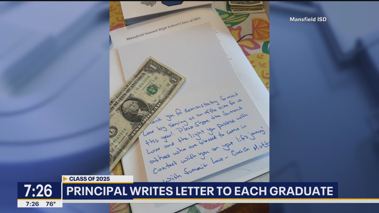 Principal writes handwritten letters to every graduate | FOX 4 Dallas ...