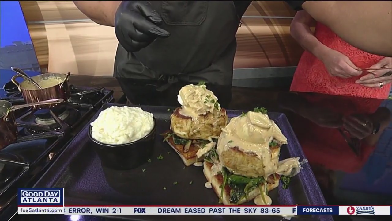Chef Chris Fletcher makes crab cake benedict | FOX 5 Atlanta
