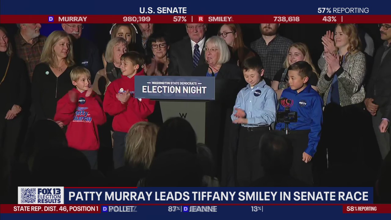 Patty Murray gives speech as she leads in U.S. Senate race | FOX 13 Seattle