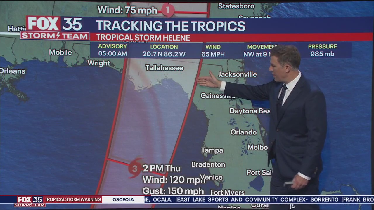 5am update: Tropical Storm Helene strengthens on trek to Florida | FOX ...